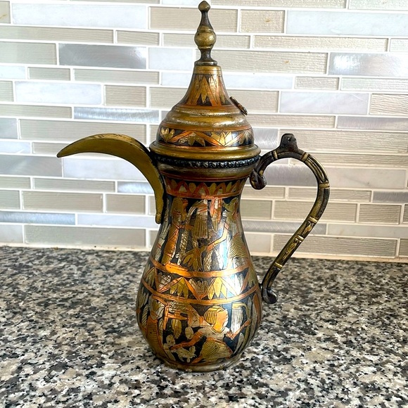 Accents | Vintage Egyptian Pitcher 11 Tall Copperbrasspewter Antique ...